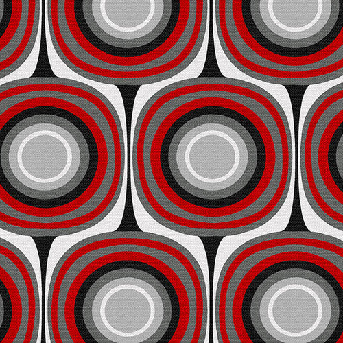 Red-Black Squircle 108" Wide 3-Yard Cut