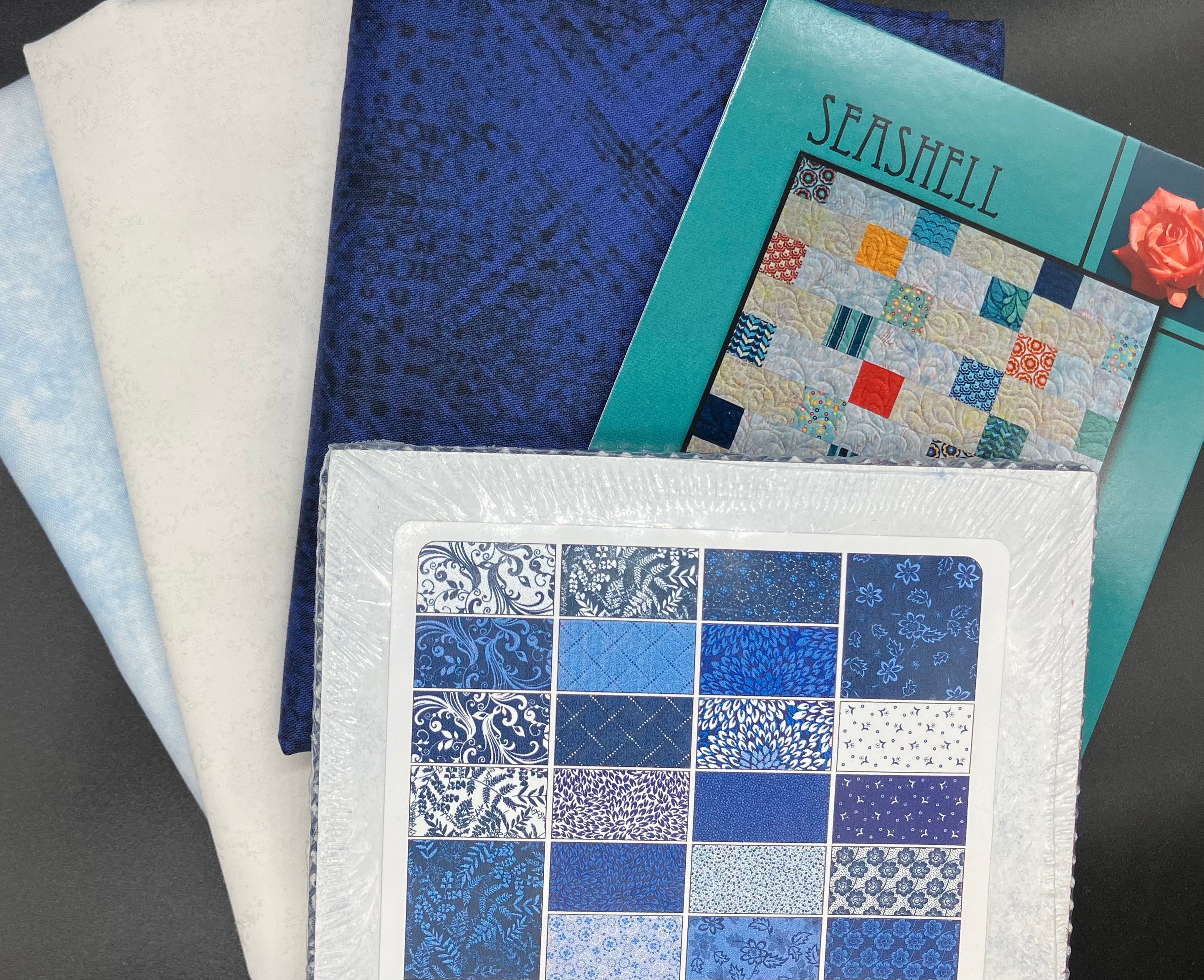 Blue Shells Quilt Kit